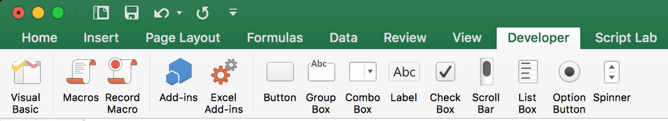 How to Enable the Developer Tab on the Ribbon (Windows or Mac ...